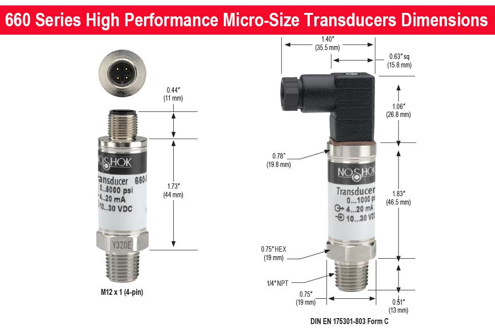 660 Series High Performance Micro-Size Transducers On NOSHOK, Inc.
